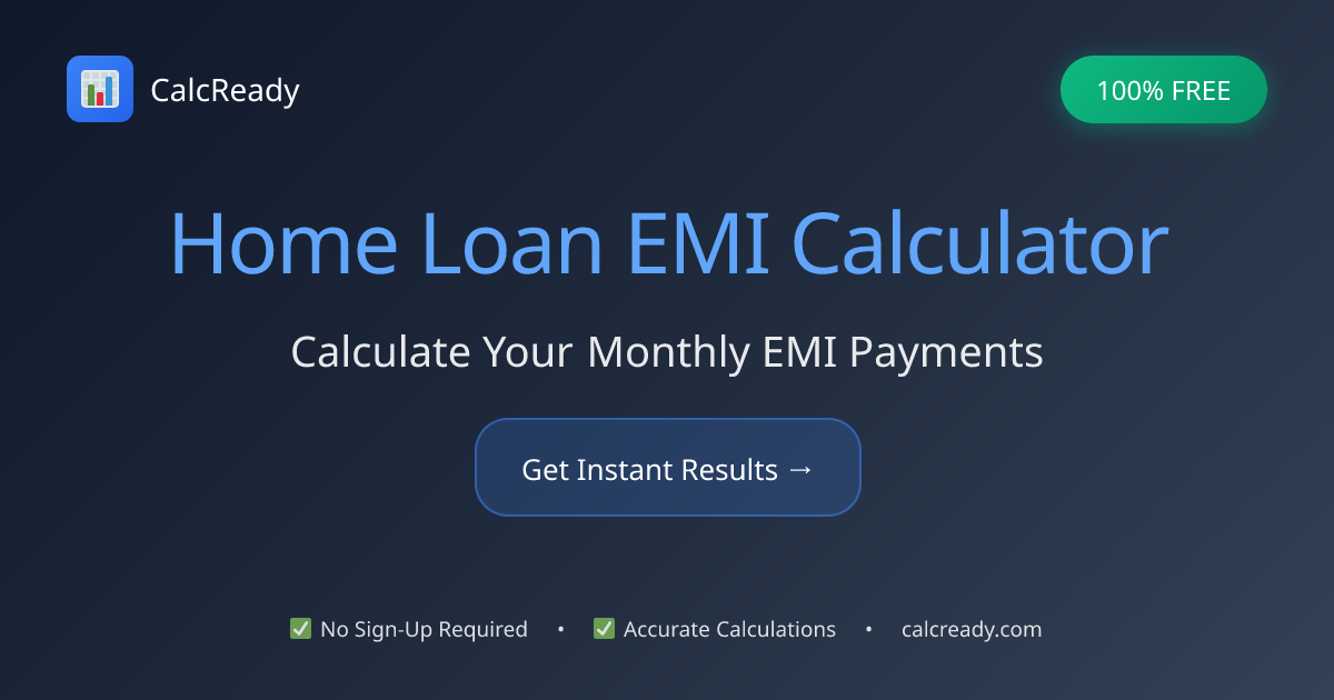 Home Loan Calculator - EMI & Affordability India