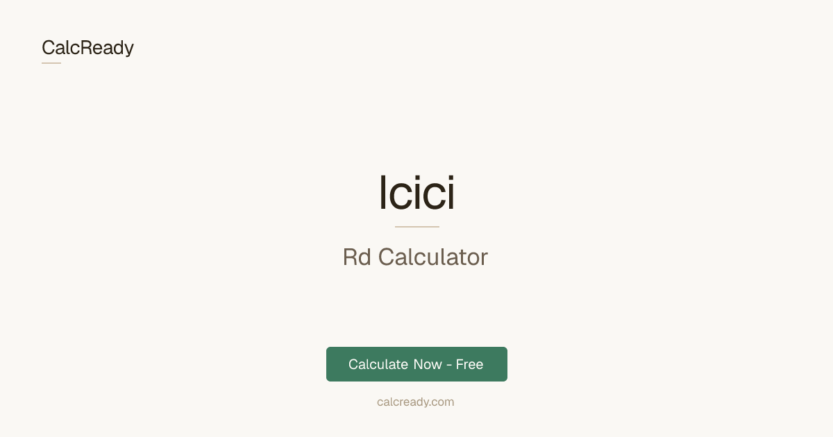 ICICI Bank RD Calculator - Recurring Deposit Calculator